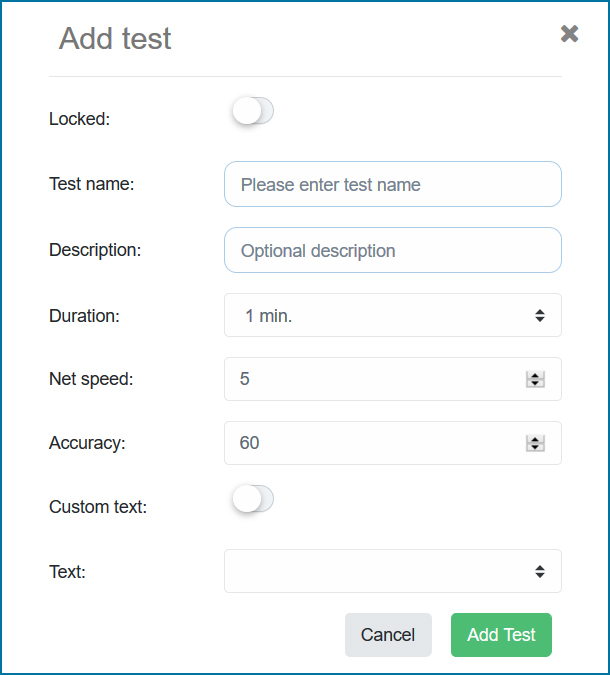 Manage Typing Tests – TypeTastic