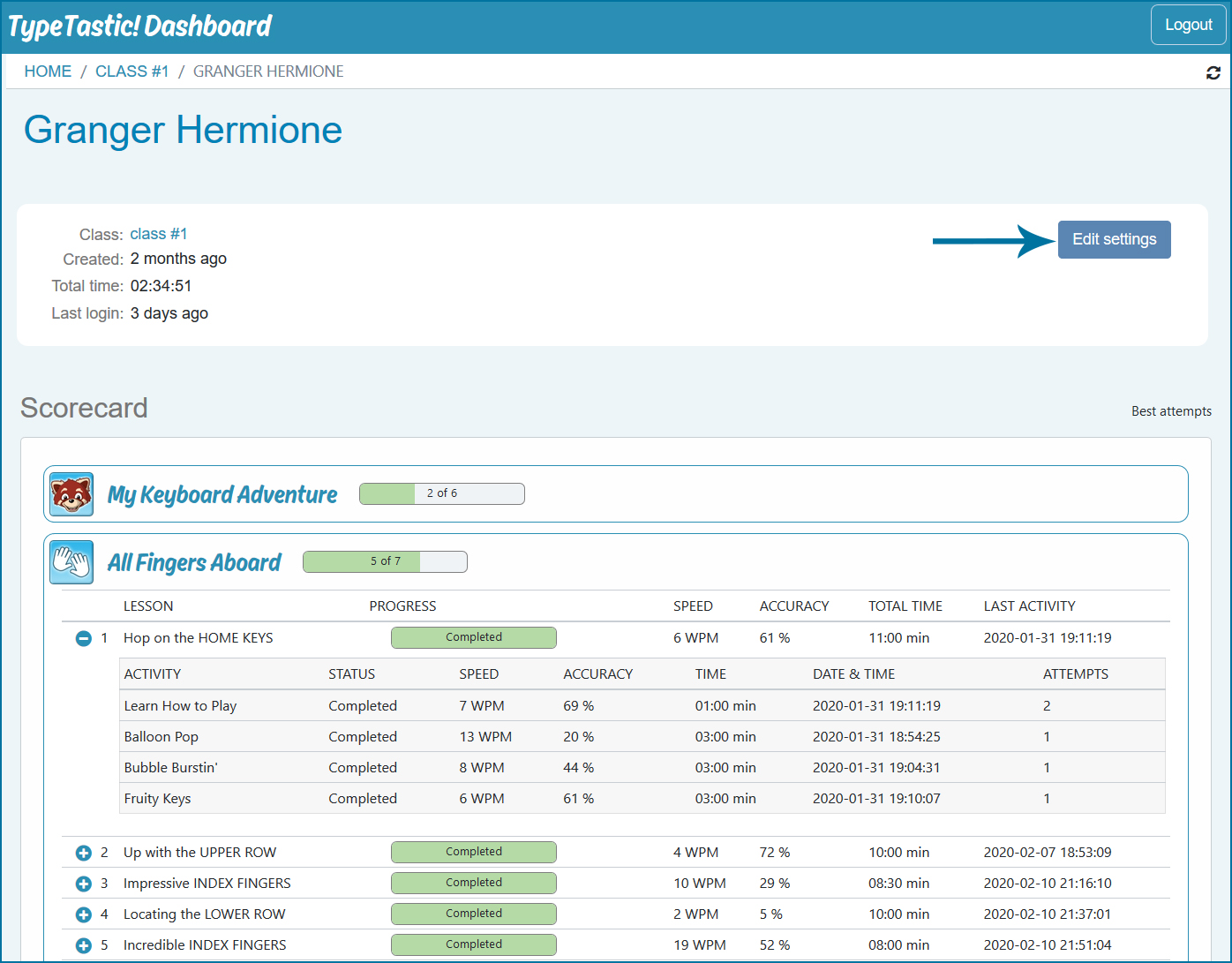 Differentiate Requirements for Students – TypeTastic