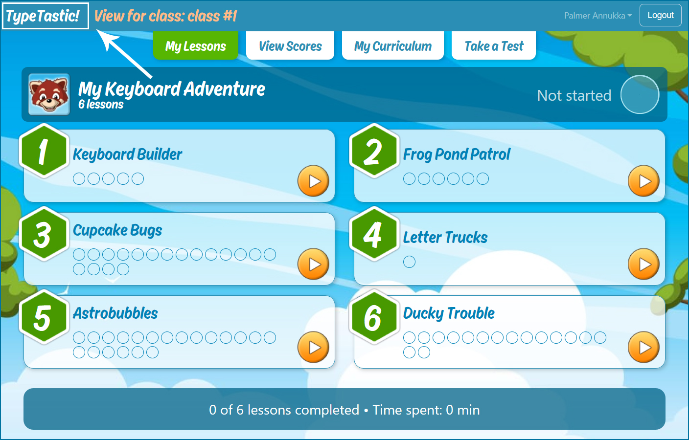 Browse Student View – TypeTastic