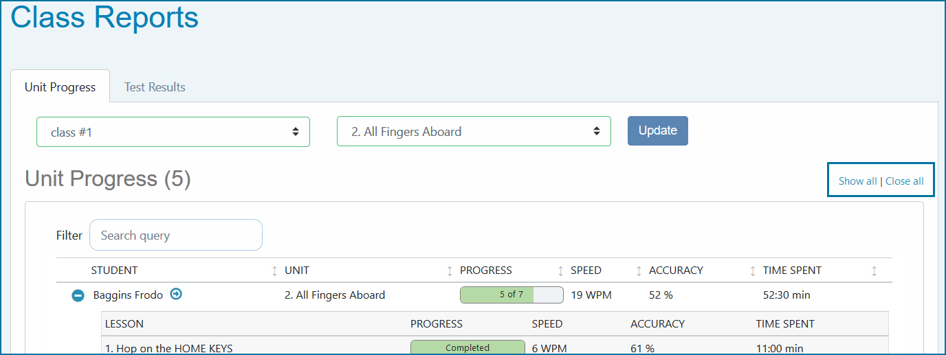 Unit Report – TypeTastic