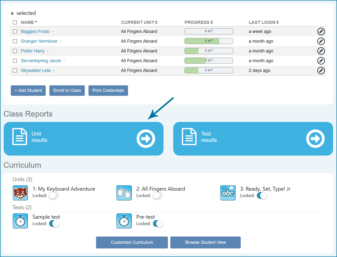 Unit Report – TypeTastic